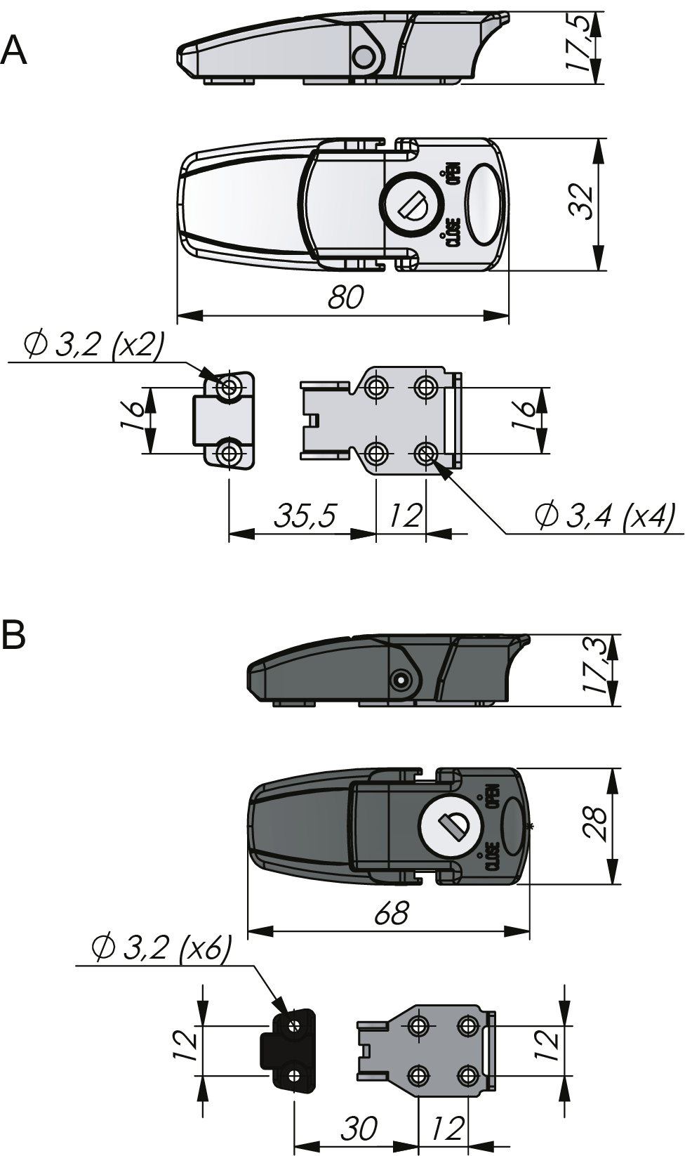 Pull-down Catch Cylinder Locking | Latching Systems